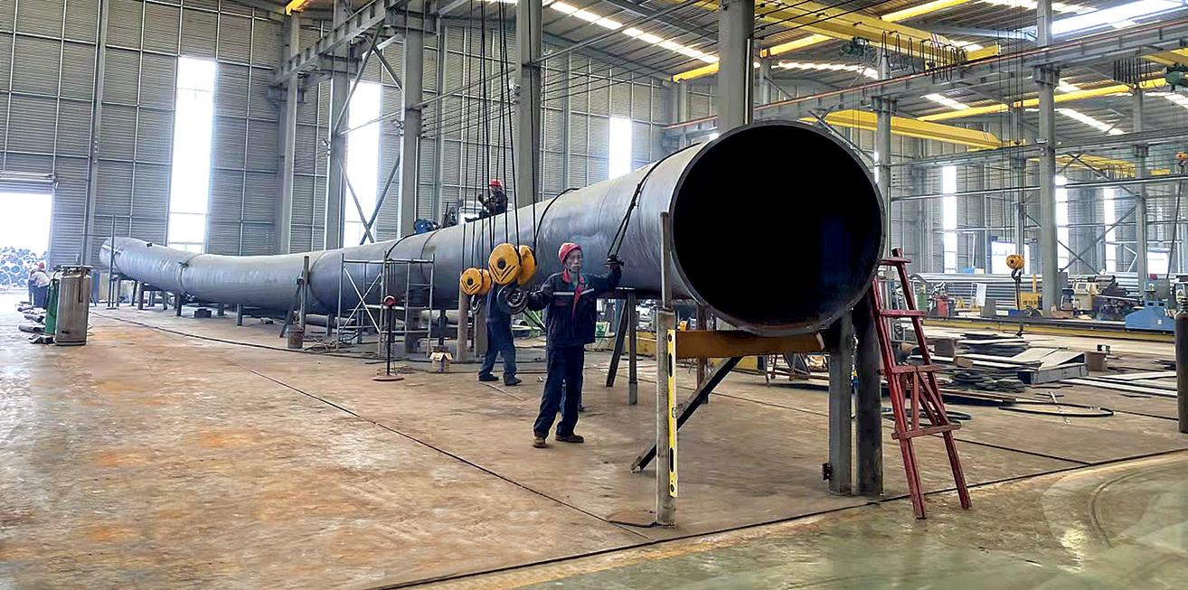 Steel Pipe Roof Trusses for construction - Well Screen & Casing, Steel ...